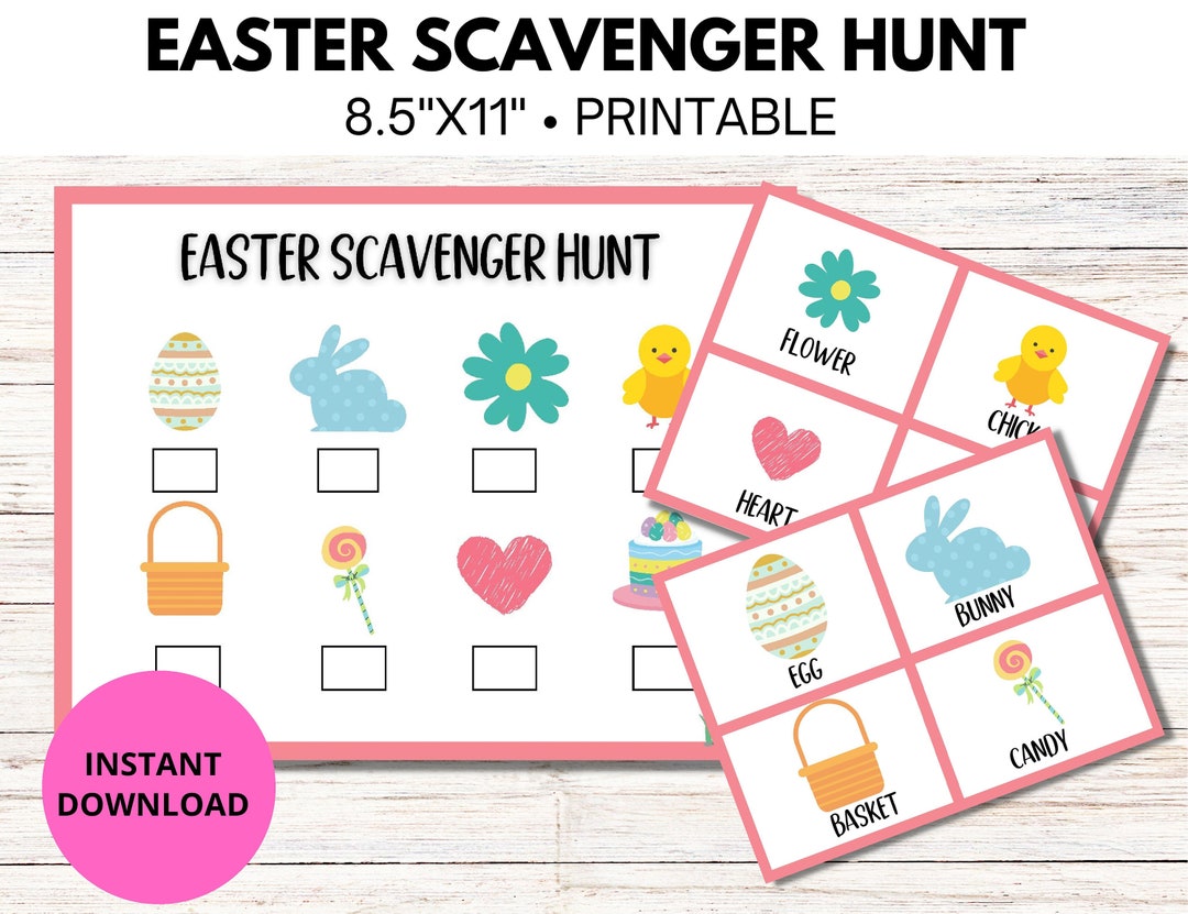 Easter Scavenger Hunt for Toddler and Preschoolers/bunny Hunt / Easter ...