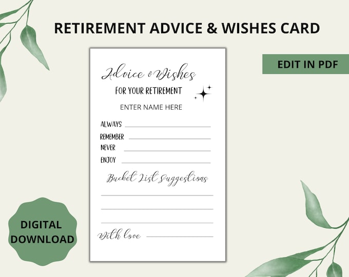 Share a Memory Printable Cards, Retirement Party Memory Cards ...