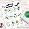 Mardi Gras Scavenger Hunt for Kids, Carnival Tuesday Treasure Hunt ...