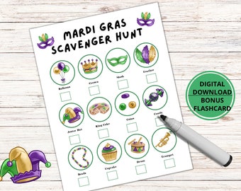 Mardi Gras Scavenger Hunt | Party Games for Adults & Kids | New Orleans ...