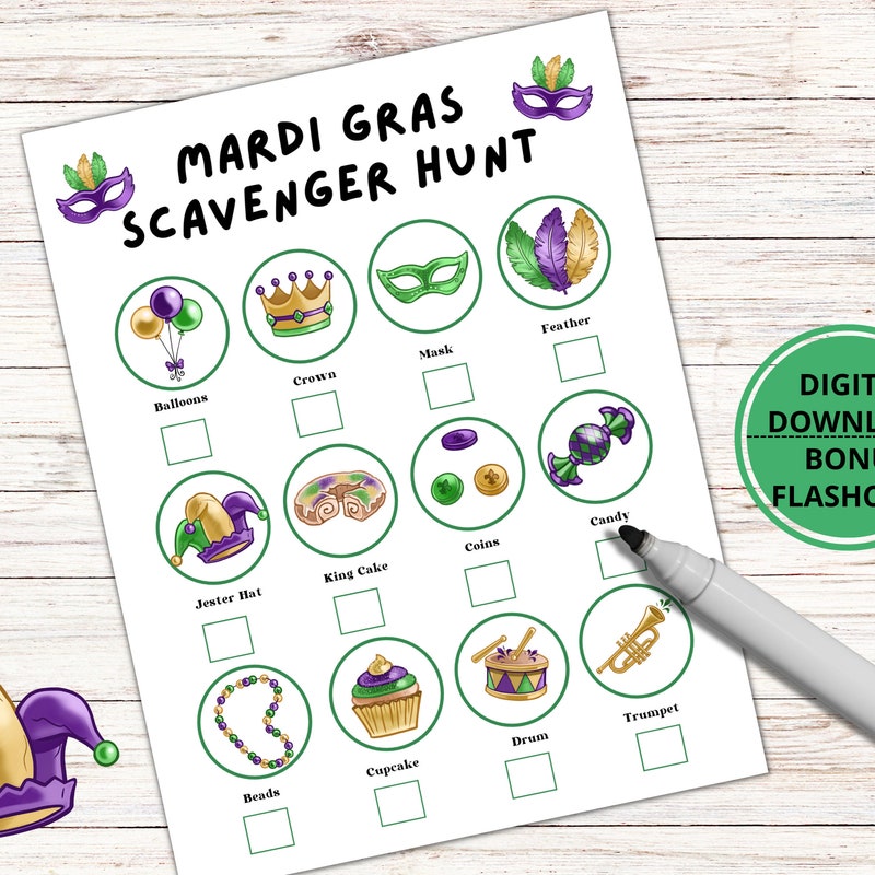 Mardi Gras Printable - Etsy