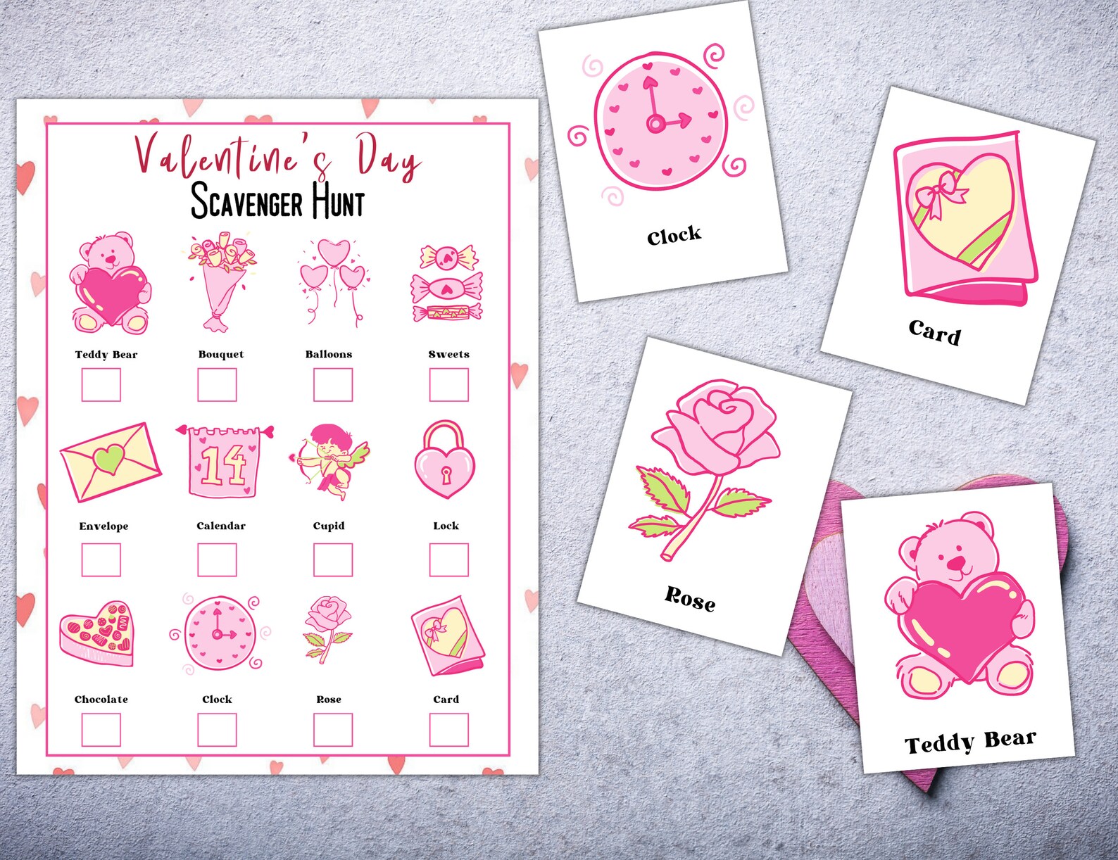 Valentine's Day Scavenger Hunt for Kids Valentine's - Etsy