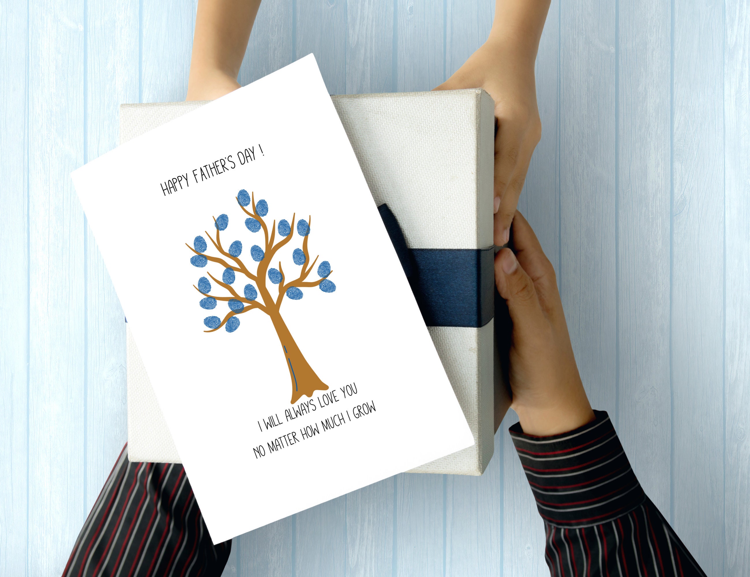 Father's Day Fingerprint Art, Thumbprint Art Template, Fingerprint Tree ...