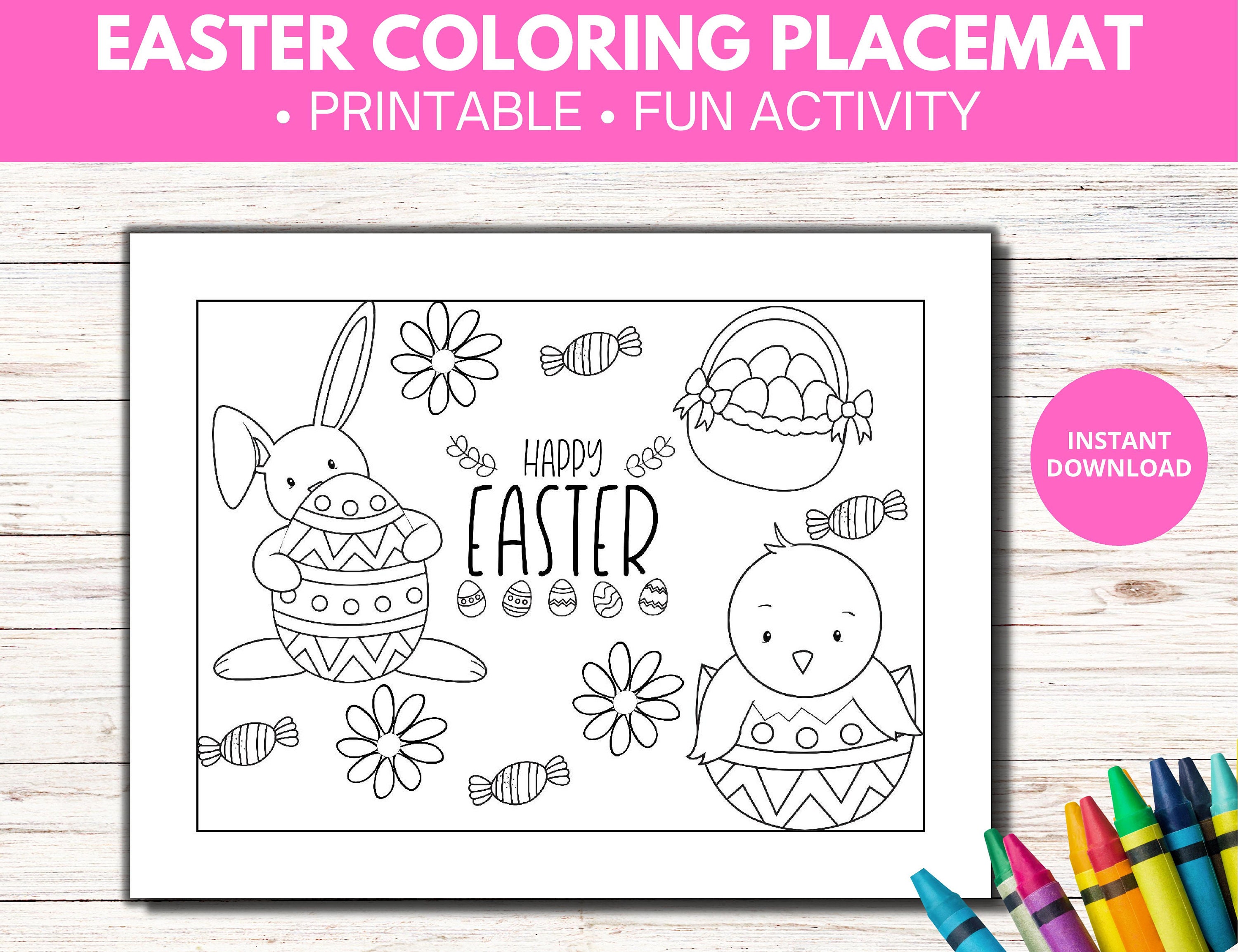 Easter Activity Sheets for Kids, Printable Placemat, Family Activities ...