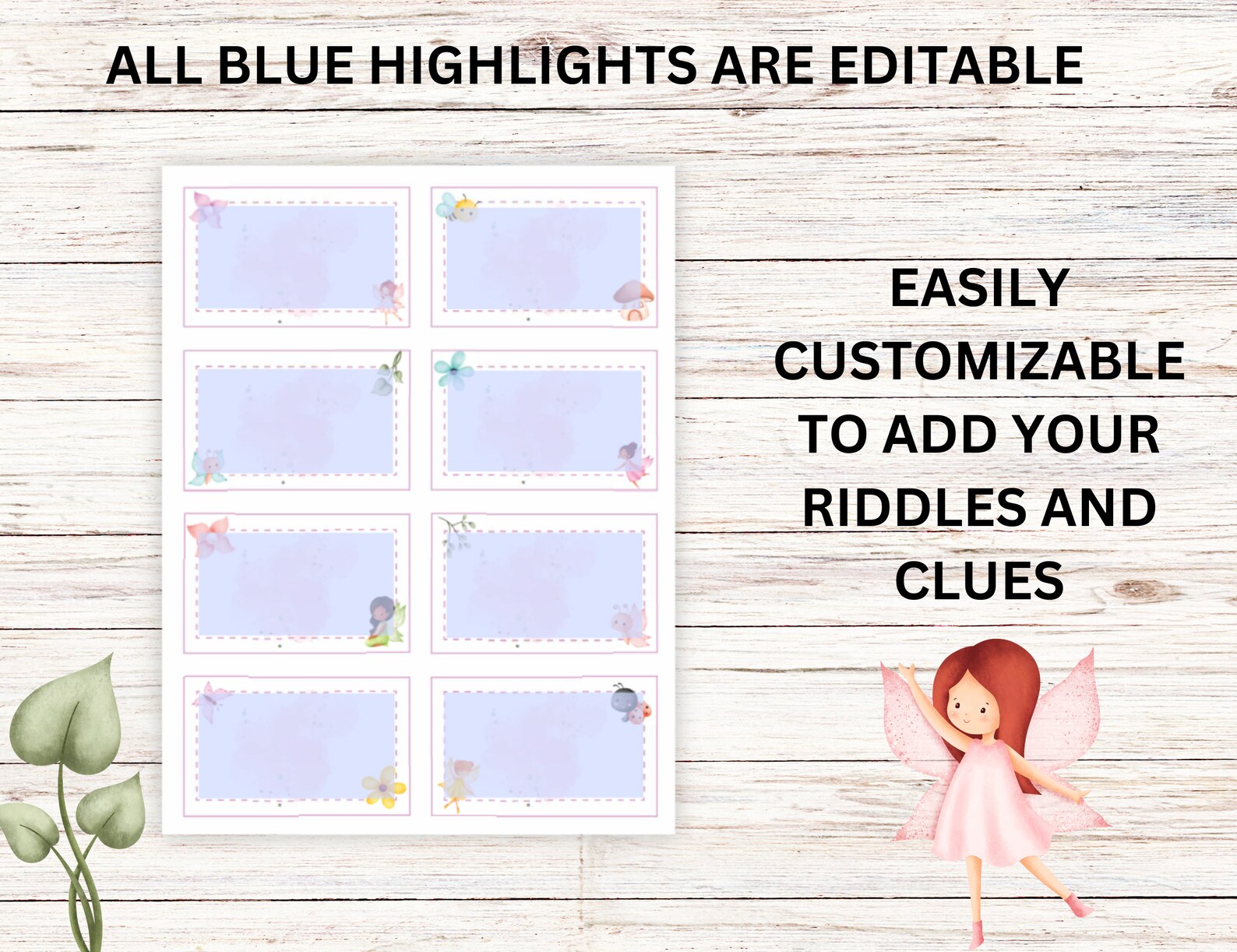 Fairy Birthday Party Scavenger Hunt, Woodland Enchanted Forest Fairy ...