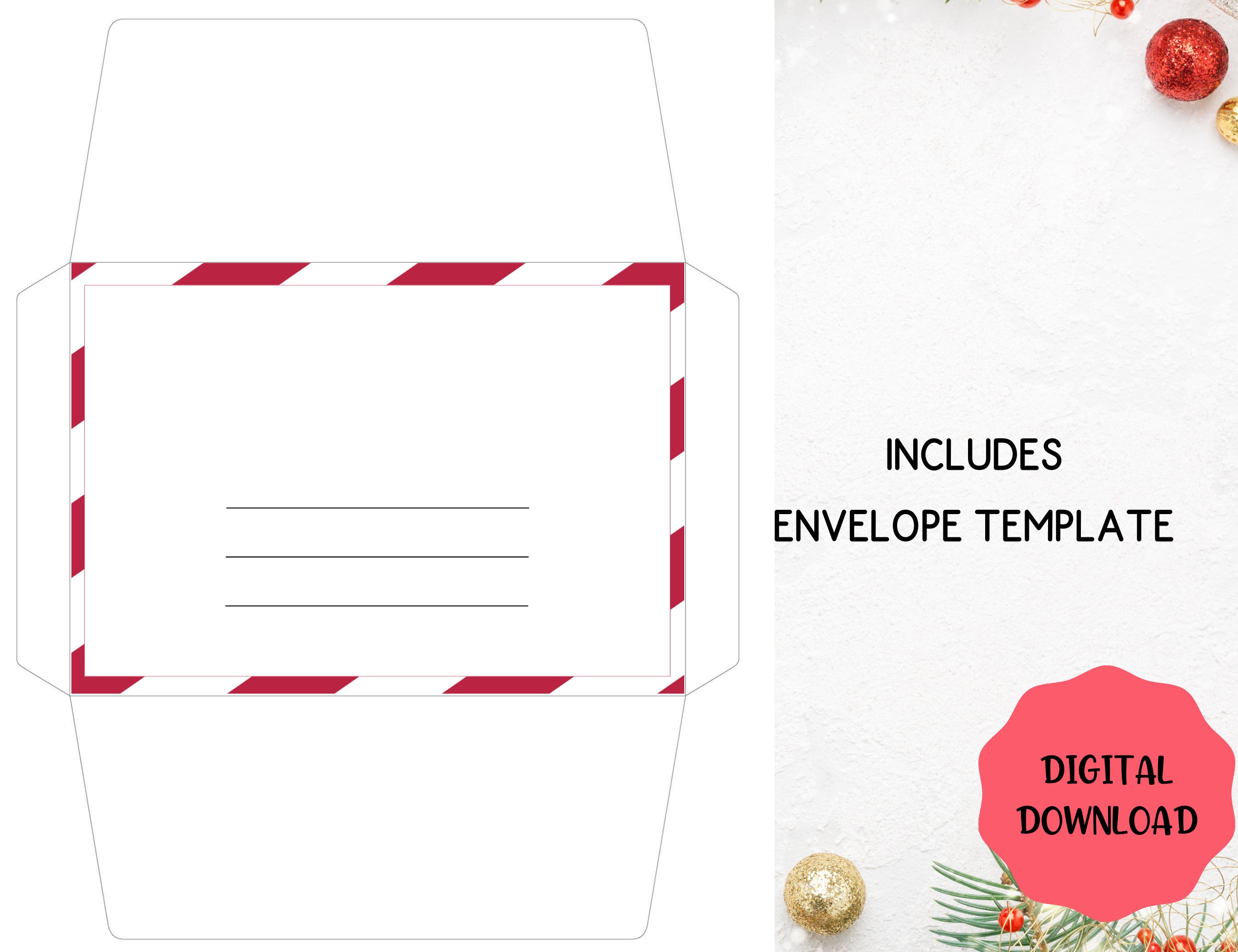 Letter to Santa Printable, Santa Letter, Christmas Wish List Printable ...