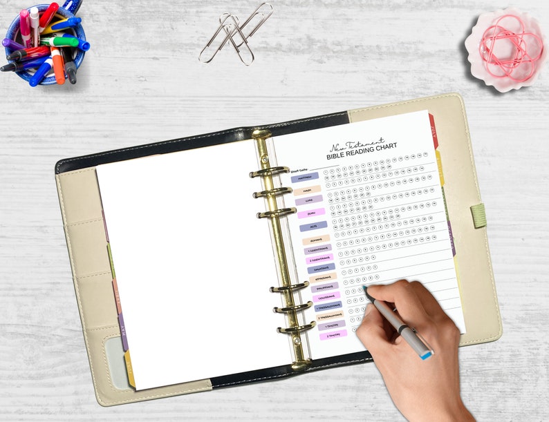 New Testament Reading Chart, Bible Reading Tracker Printable, New ...