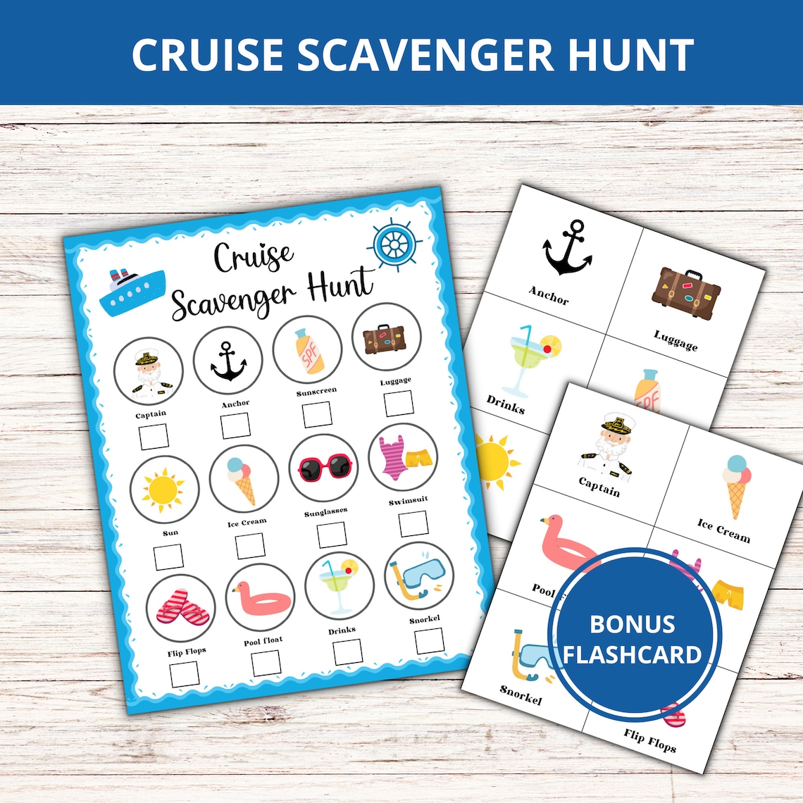 Cruise Scavenger Hunt Printable for Kids, Cruise Essentials, Cruise ...