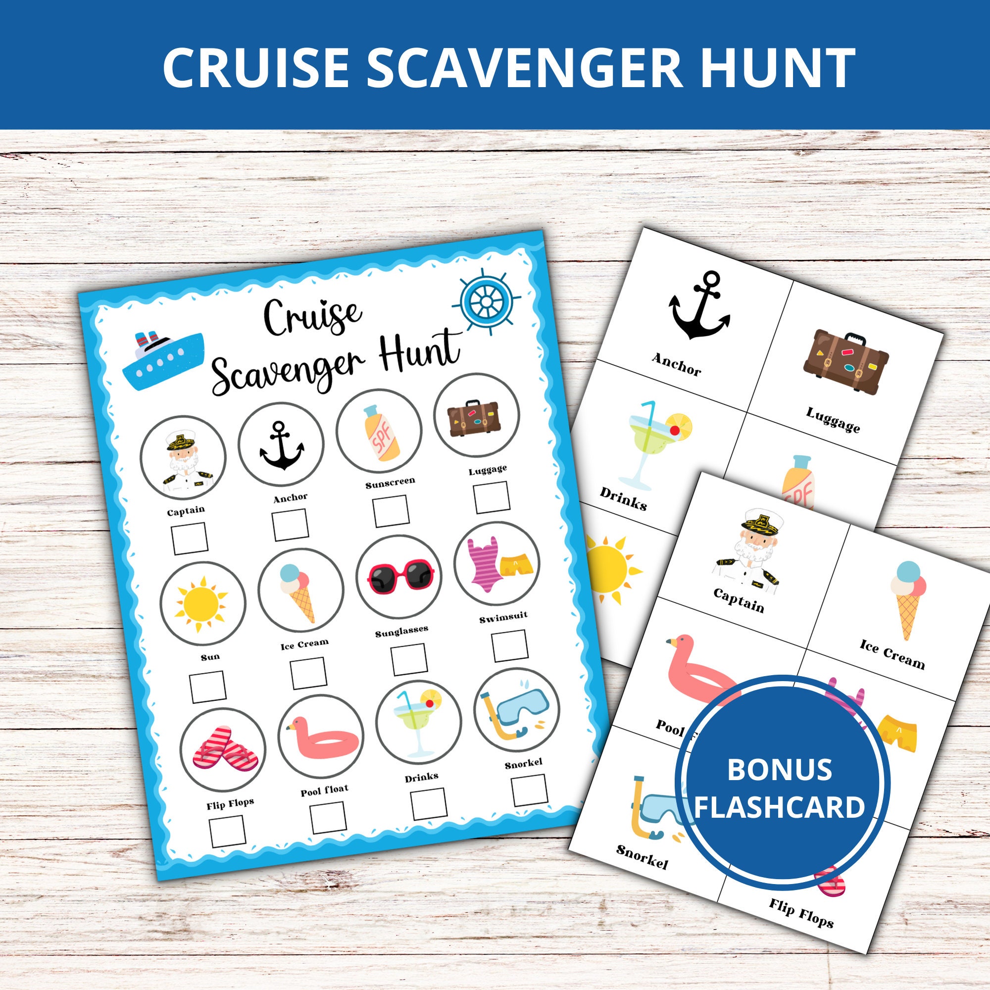 Cruise Scavenger Hunt Printable for Kids, Cruise Essentials, Cruise ...