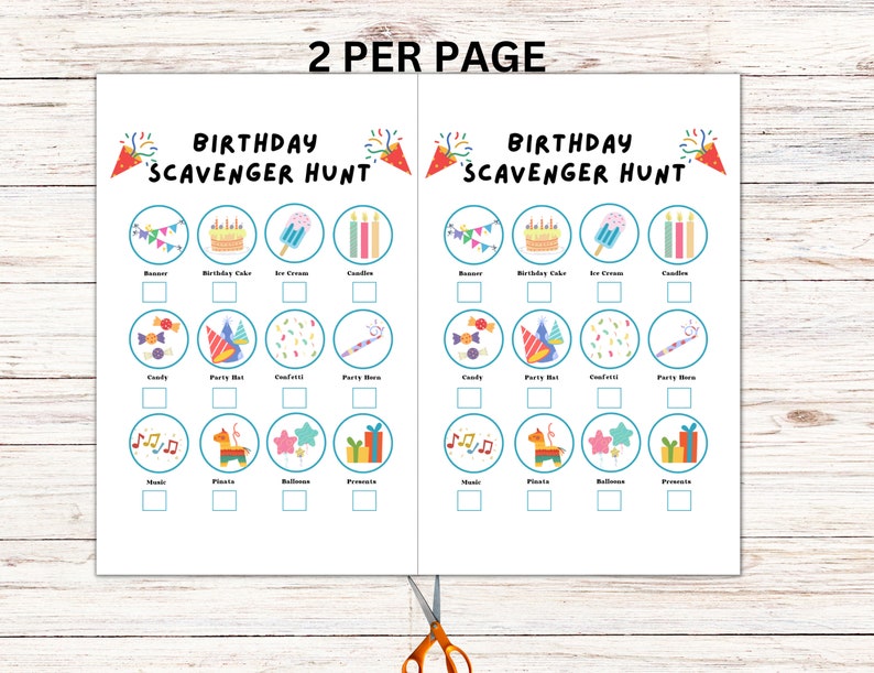 Birthday Scavenger Hunt for Kids, Birthday Treasure Hunt, Birthday ...