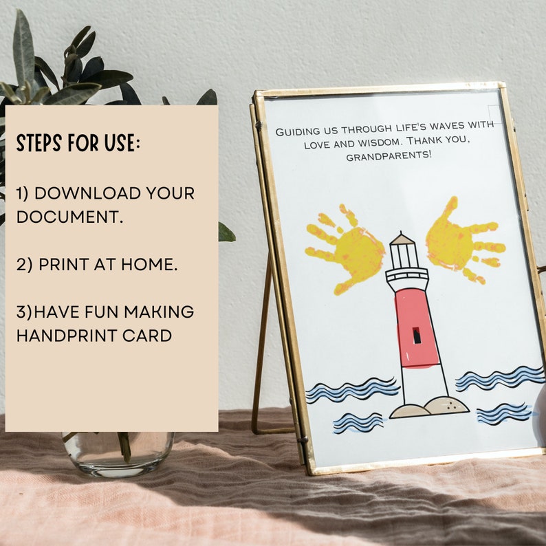 Grandparents Day Handprint Art, Grandparents Day Handprint Keepsake ...