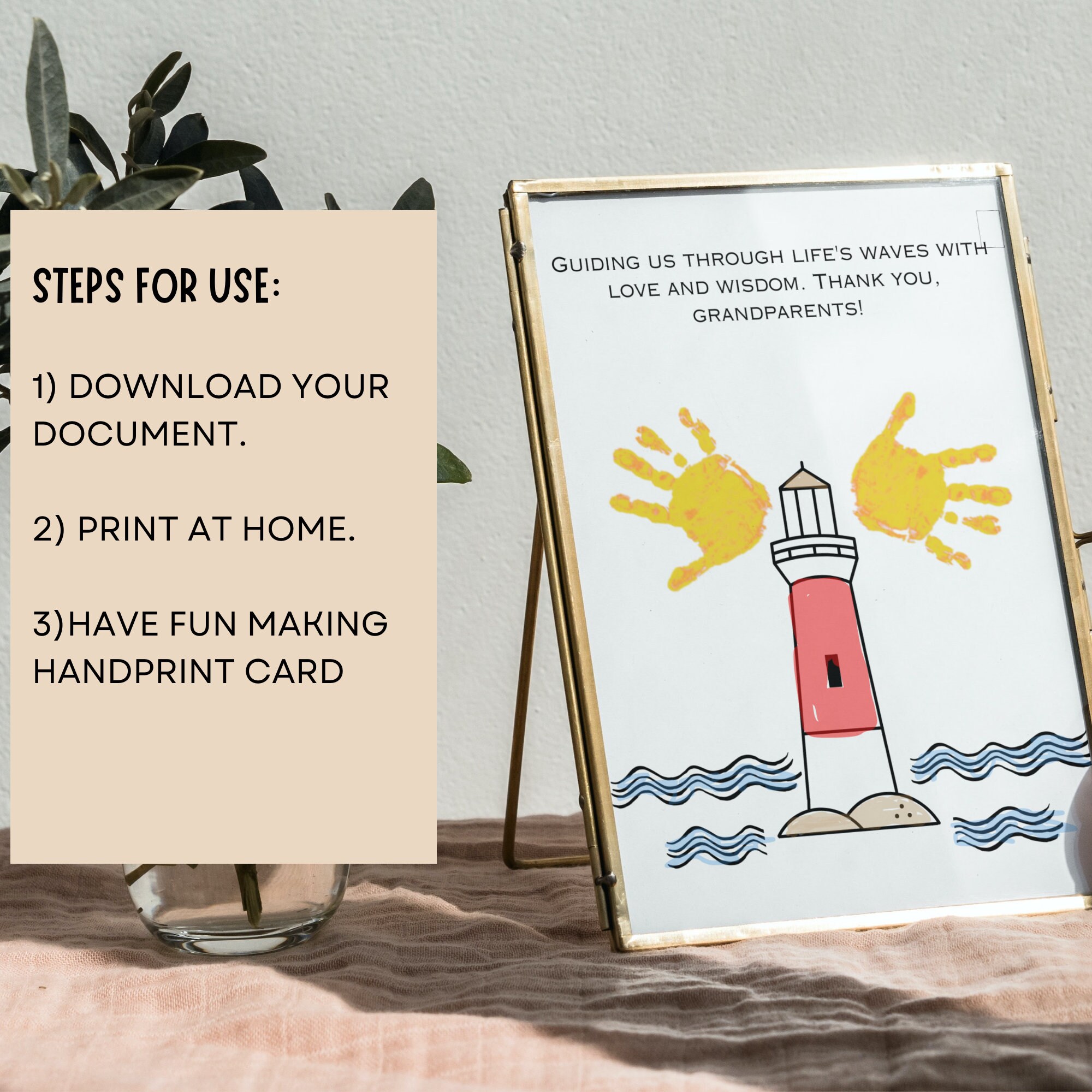 Grandparents Day Handprint Art, Grandparents Day Handprint Keepsake ...