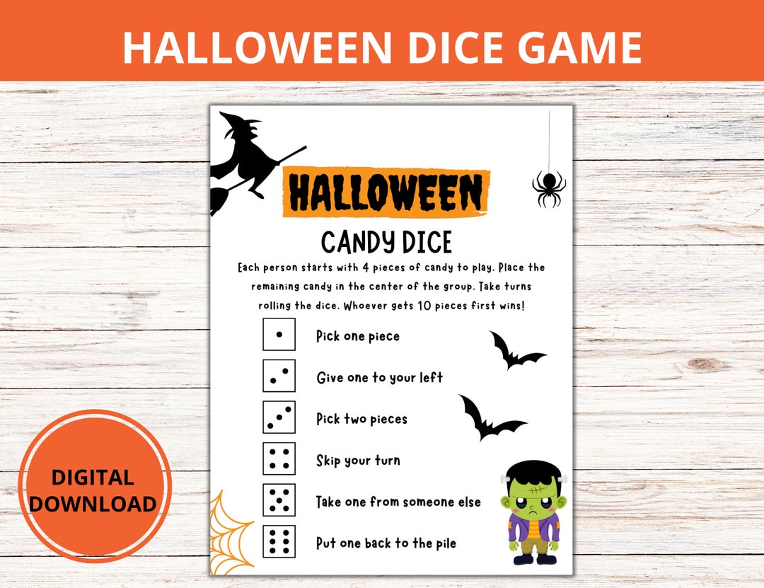 Candy Dice Game / Halloween Party Games / Candy Game / Fun Party Games ...