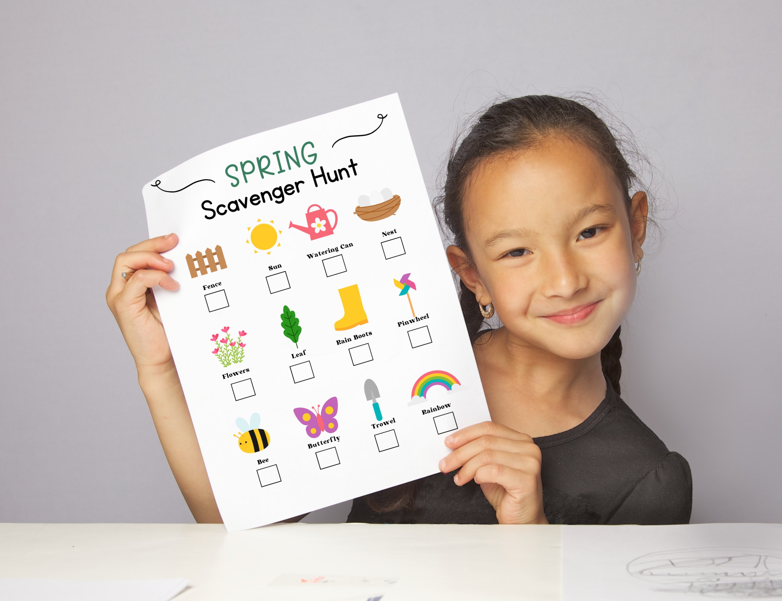 Spring Outdoor Scavenger Hunt for Kids, Treasure Hunt for Kids, Outdoor ...