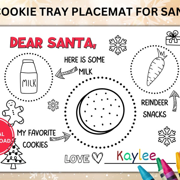 Dear Santa Placemat - Etsy