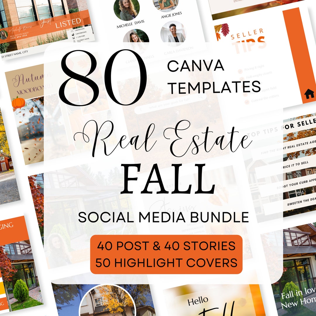 Fall Social Media Post for Realtors, Real Estate Fall Marketing, Autumn ...