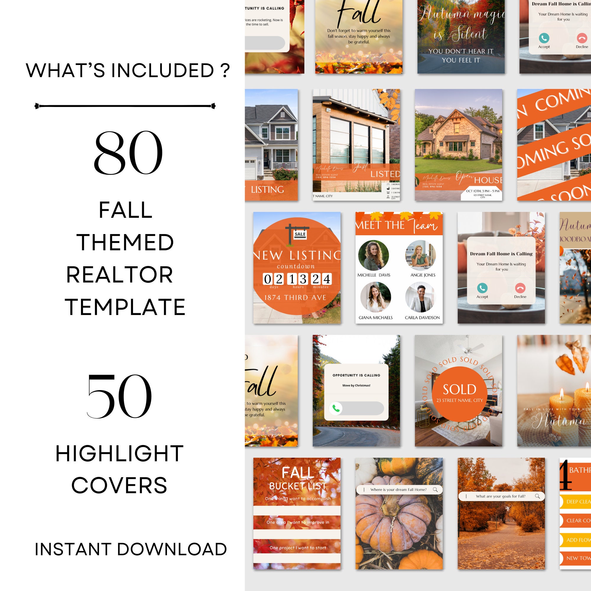Fall Social Media Post for Realtors Real Estate Fall - Etsy