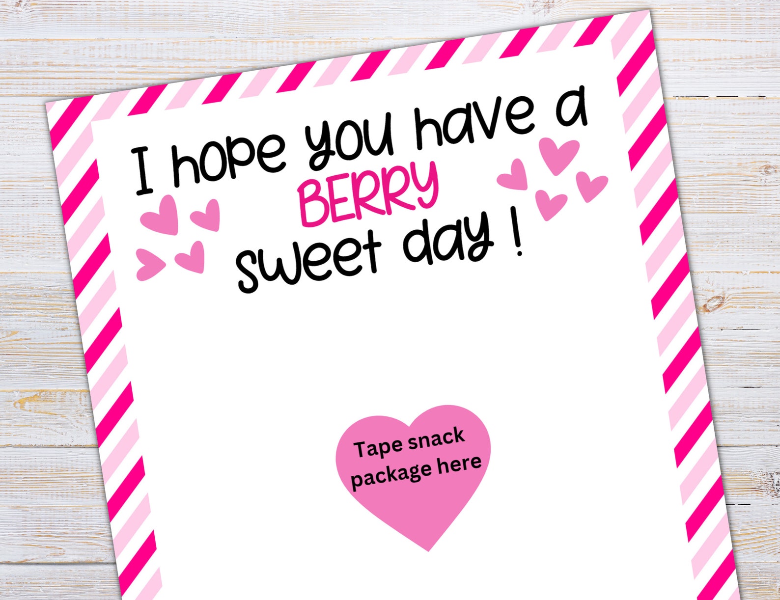 Valentine Day Fruit Snack Card Printable, Classroom Valentines Day ...