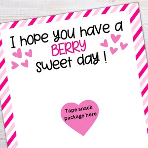 Valentine Day Fruit Snack Card Printable, Classroom Valentines Day ...
