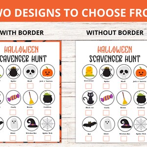 Halloween Scavenger Hunt/ Fall Scavenger Hunt /halloween Game Printable ...