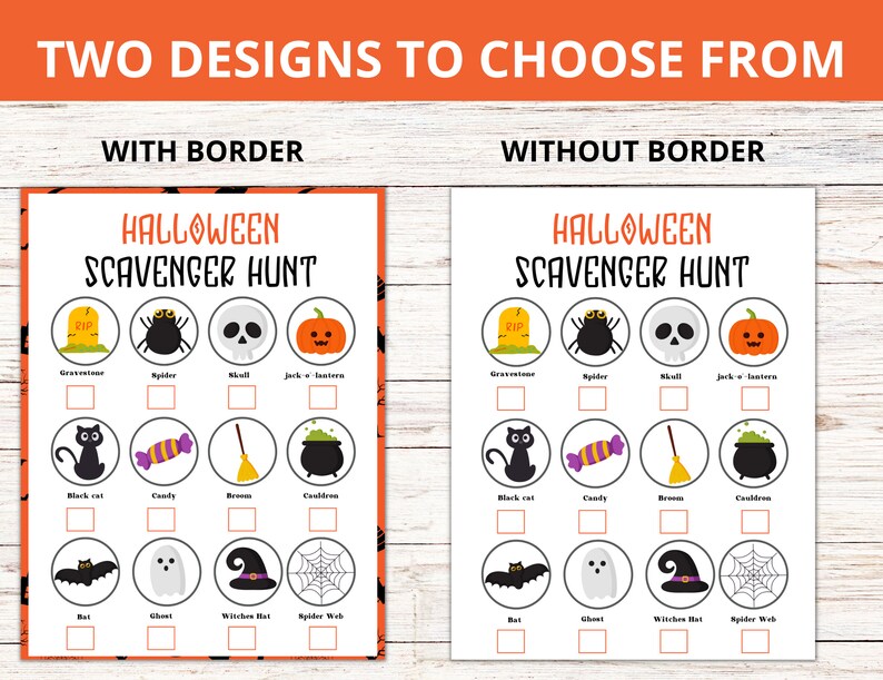 Halloween Scavenger Hunt/ Fall Scavenger Hunt /halloween Game Printable ...