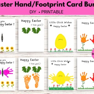 Happy Easter Handprint Footprint Art Craft Bundle ,keepsake Activity ...