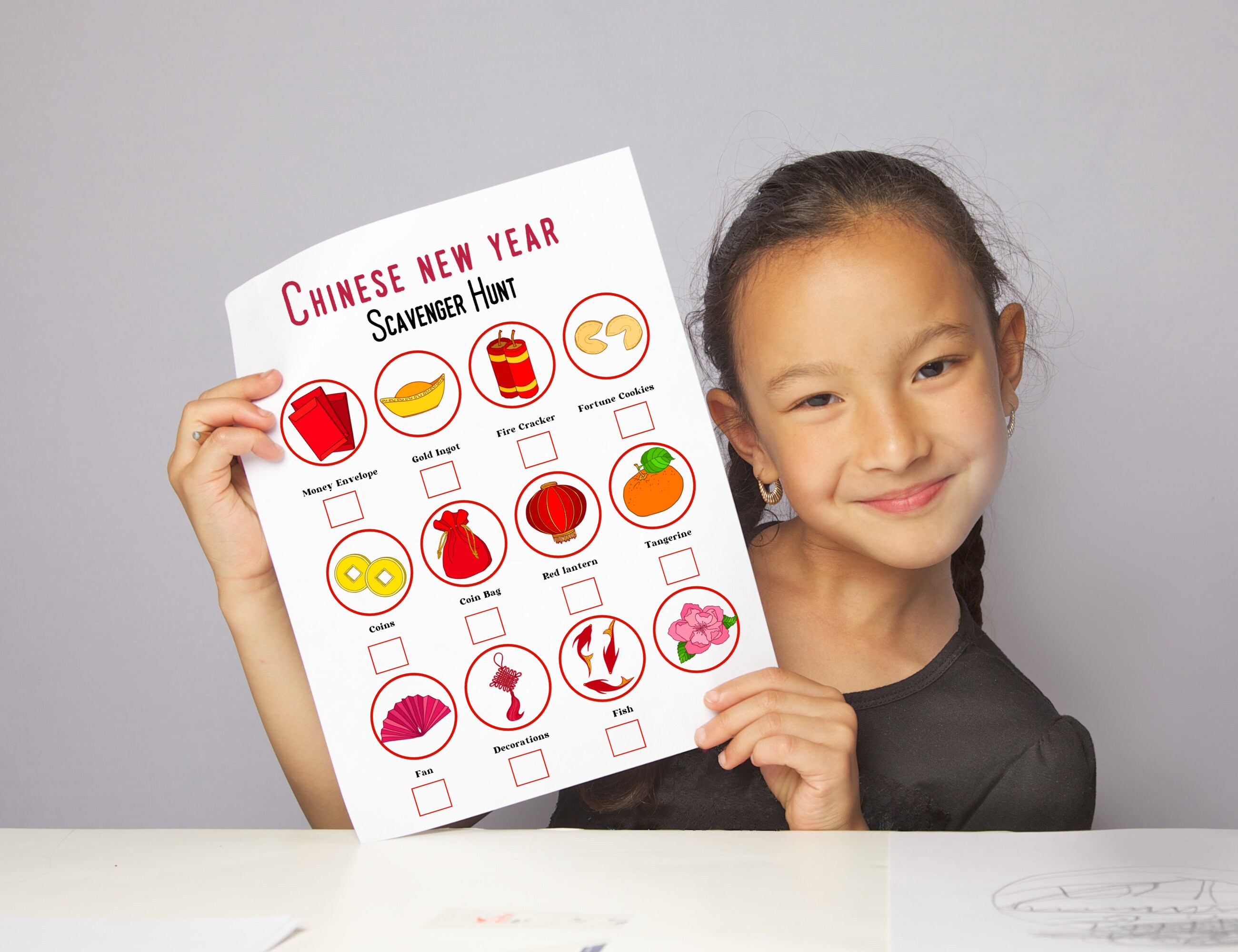 Chinese New Year Scavenger Hunt for Kids, Lunar New Year Scavenger Hunt ...
