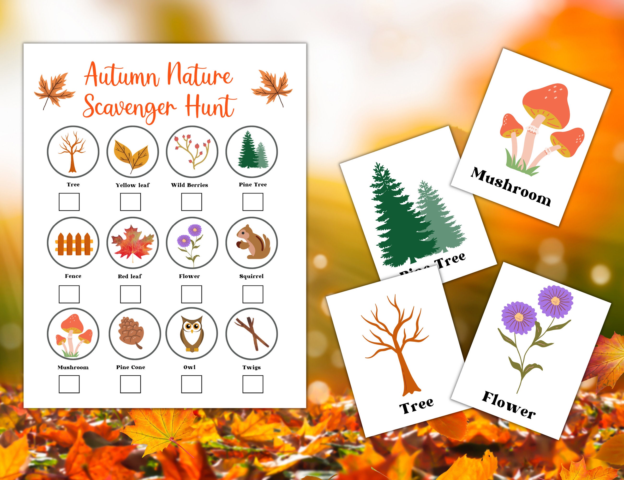 Fall Scavenger Hunt for Kids, Autumn Scavenger Hunt, Nature Walks ...