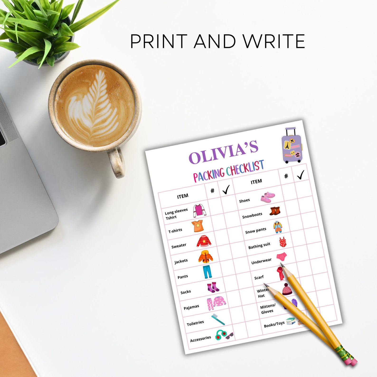 Winter Kids Packing List, Kids Checklist, Vacation Travel Packing List ...