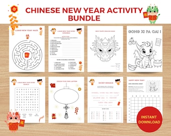 Lunar New Year, Chinese New Year Activities Bundle, Activity for Kids ...
