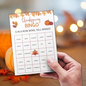 Editable Thanksgiving Bingo Cards , Edit Me Bingo Game, Make Your Own ...