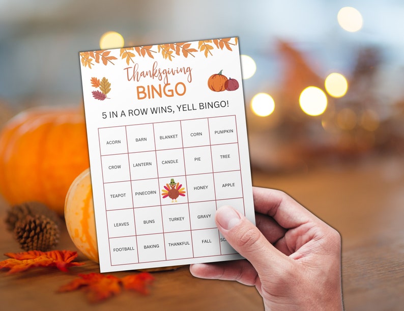 Editable Thanksgiving Bingo Cards , Edit Me Bingo Game, Make Your Own ...