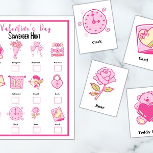 Valentine's Day Scavenger Hunt for Kids, Valentine's Day Treasure Hunt ...