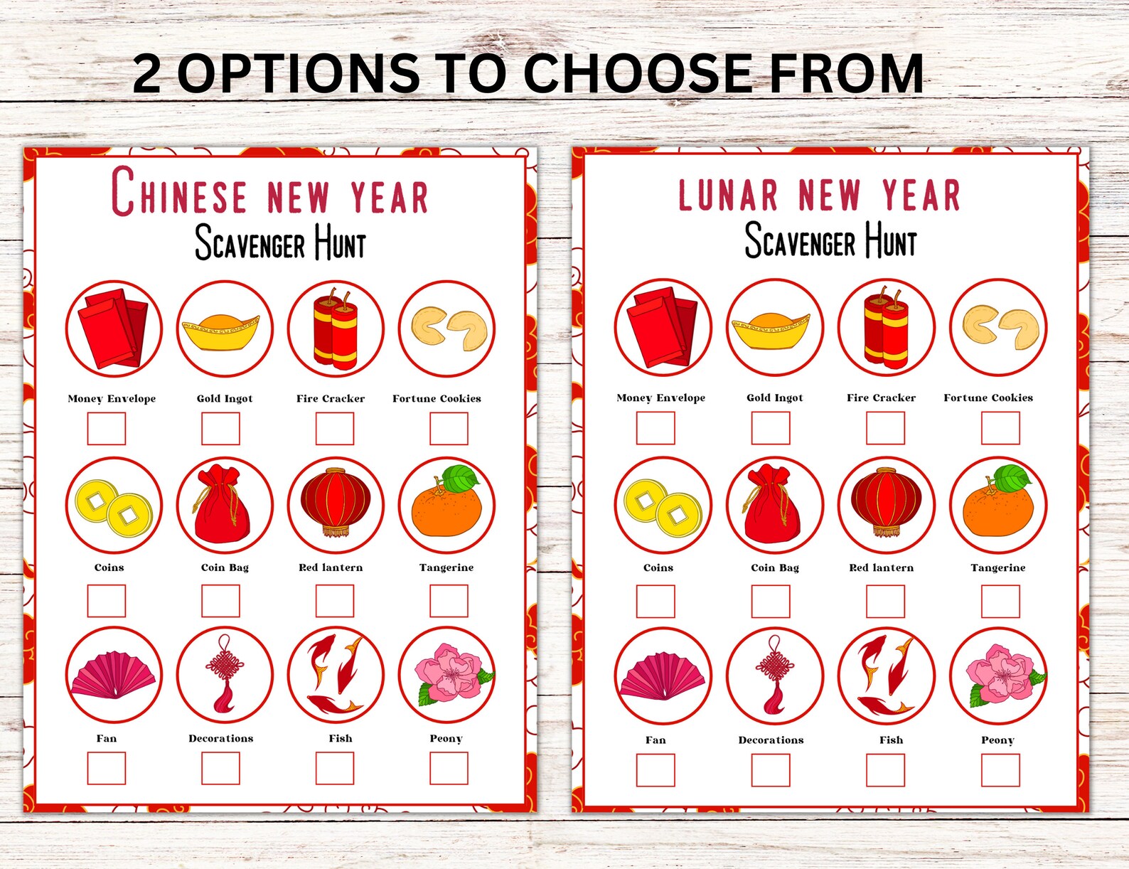 Chinese New Year Scavenger Hunt for Kids, Lunar New Year Scavenger Hunt ...