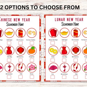 Chinese New Year Scavenger Hunt for Kids, Lunar New Year Scavenger Hunt ...