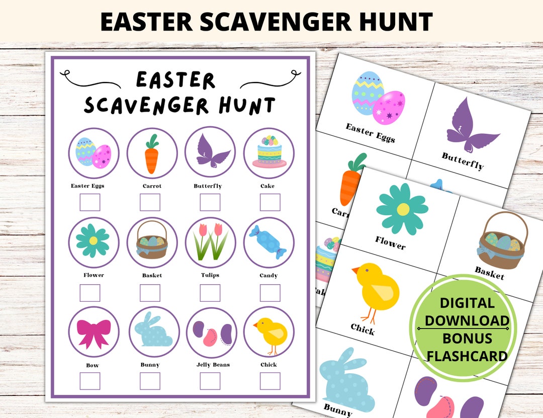 Easter Scavenger Hunt for Kids, Treasure Hunt for Kids, Outdoor Kids ...