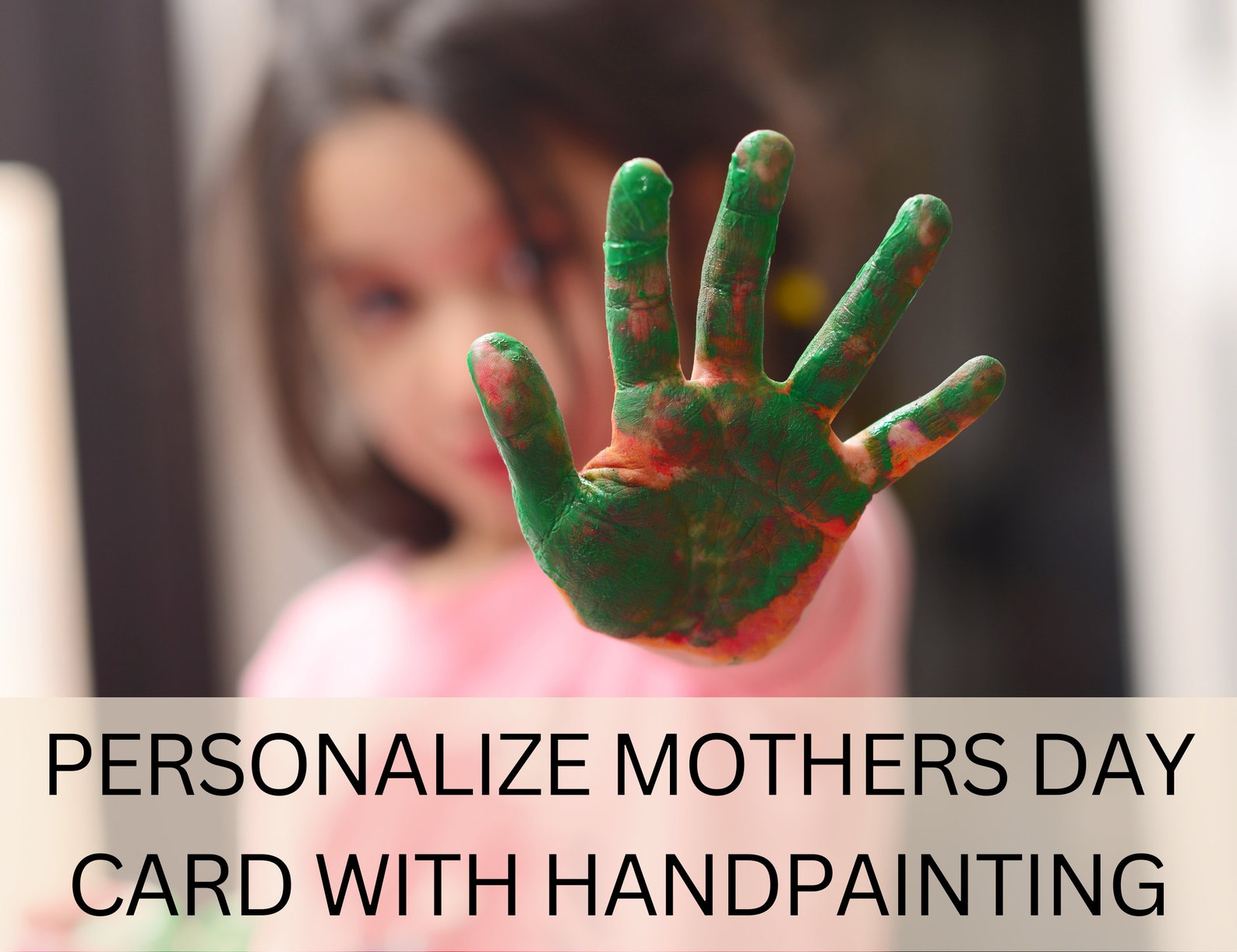 Mothers Day Handprint Flower Craft Art Mother's Day Card From Child ...