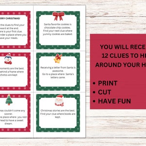 Christmas Scavenger Hunt for Kids, Christmas Printable Games for Kids ...