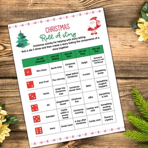 Roll A Christmas Story Game Printable, Roll A Christmas Story Dice Game ...