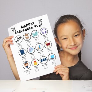 Airport Scavenger Hunt Printable for Kids, Vacation Printable Game ...
