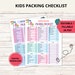 Kids Packing List, Kids Checklist , Vacation Travel Packing List ...