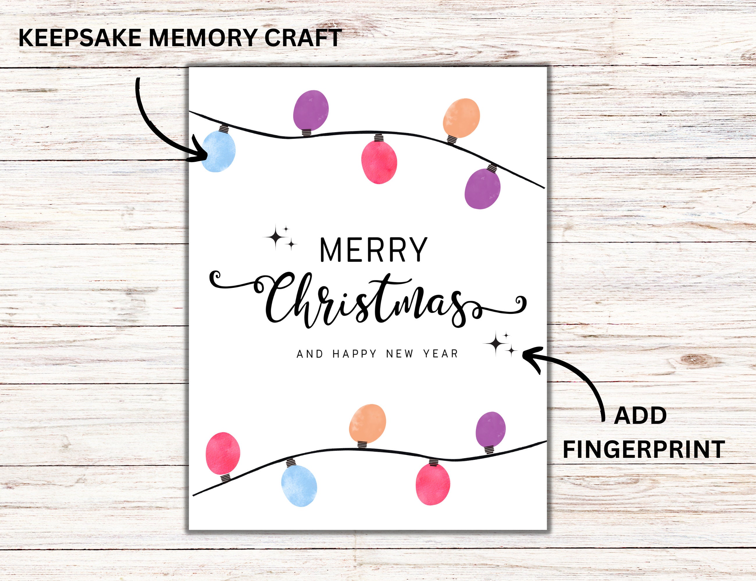 Christmas Fingerprint Art, Christmas Fingerprint Lights, Christmas Kids ...