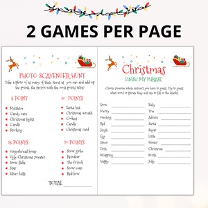 8 Printable Christmas Games Bundle, Office Party Games Printable ...