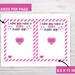 Valentine Day Fruit Snack Card Printable, Classroom Valentines Day ...