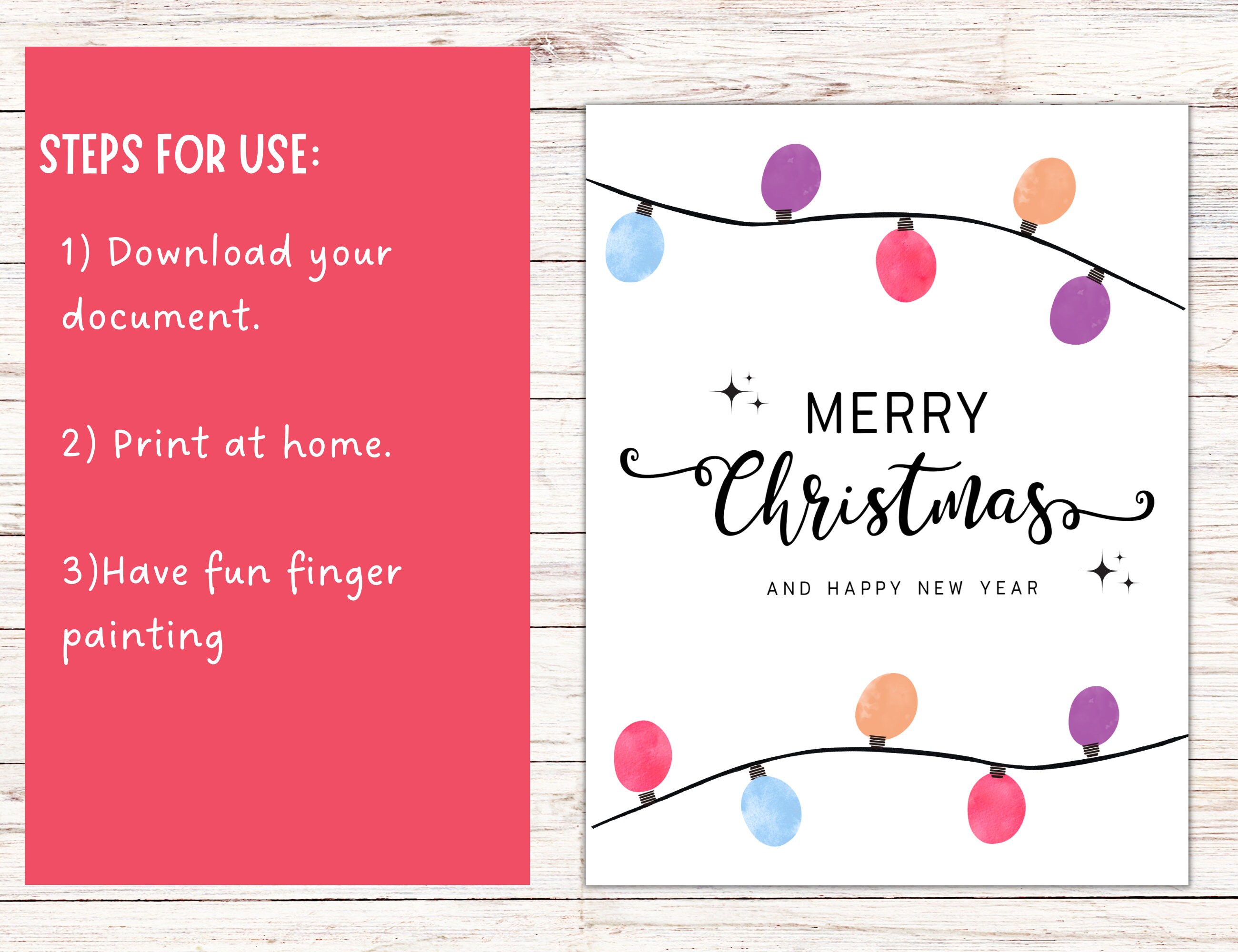 Christmas Fingerprint Art, Christmas Fingerprint Lights, Christmas Kids ...