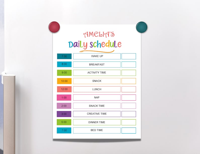 Kids Daily Schedule Template Homeschool Daily Routine Daily - Etsy Canada