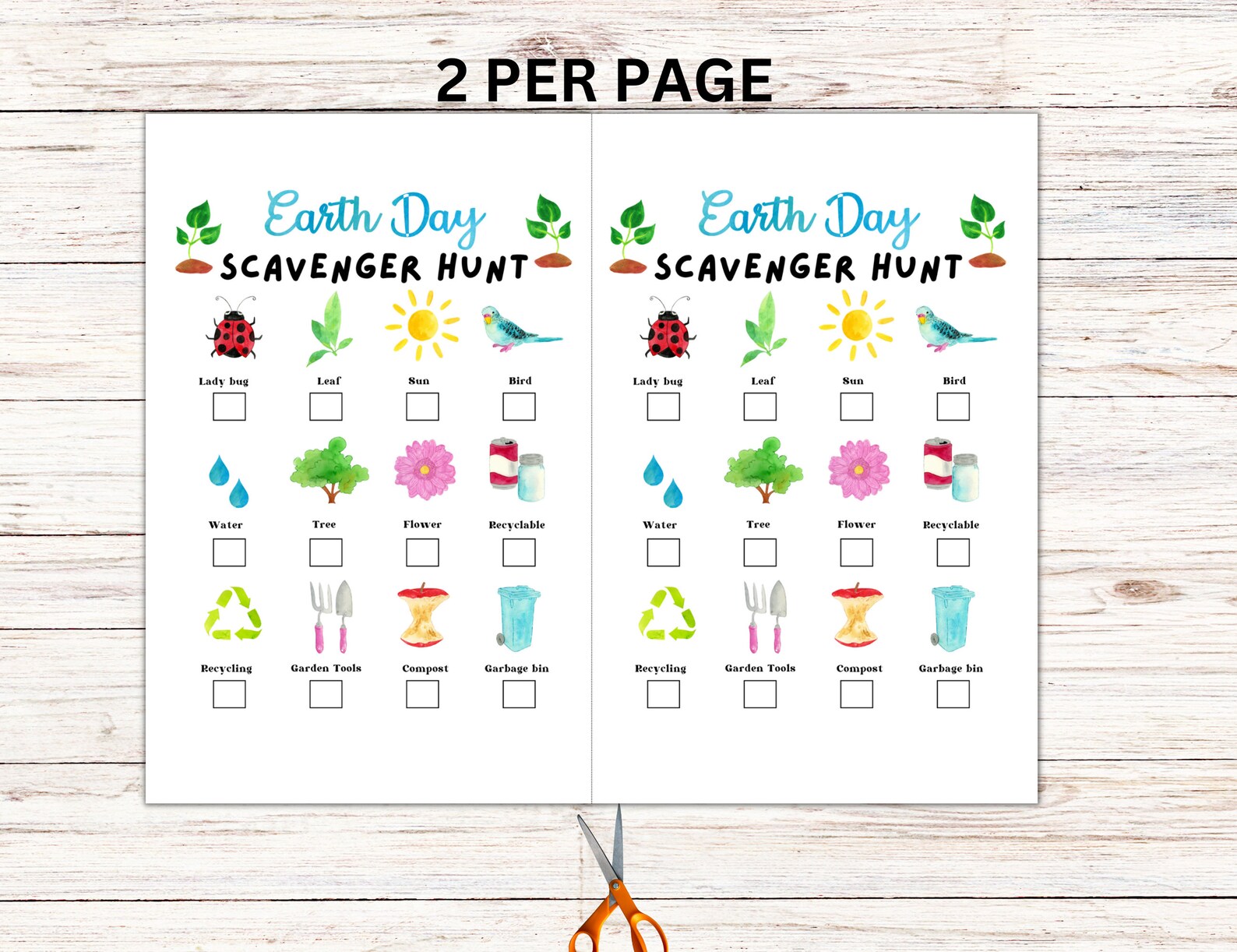 Earth Day Scavenger Hunt for Kids, Earth Day Printable Activities ...