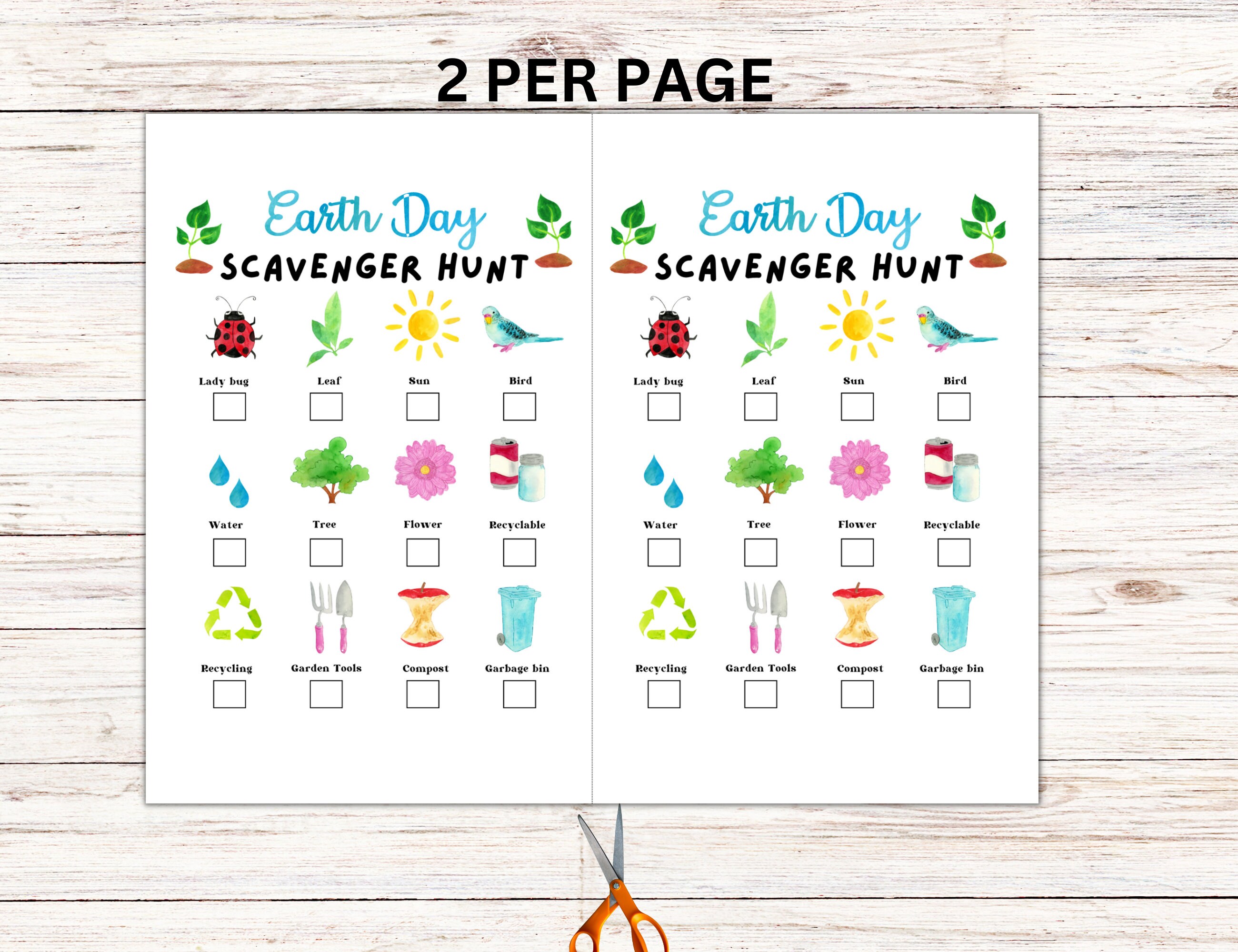 Earth Day Scavenger Hunt for Kids, Earth Day Printable Activities ...