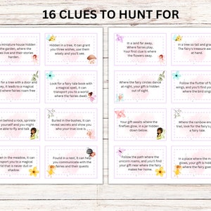 Fairy Birthday Party Scavenger Hunt, Woodland Enchanted Forest Fairy ...