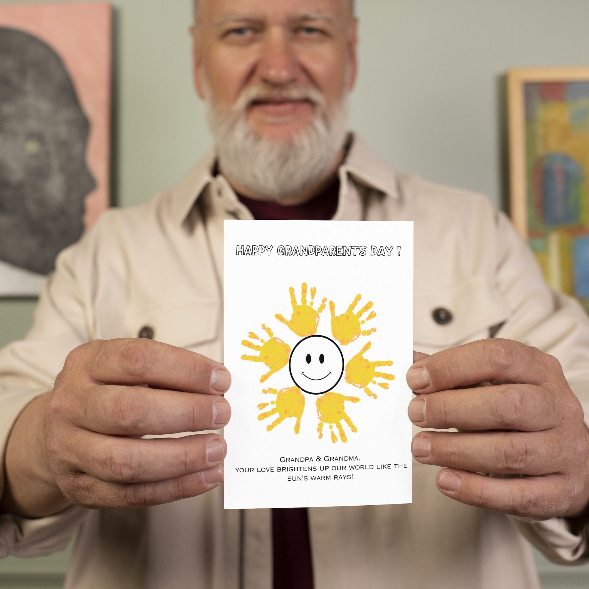Grandparents Day Handprint Art, Grandparents Day Handprint Keepsake ...